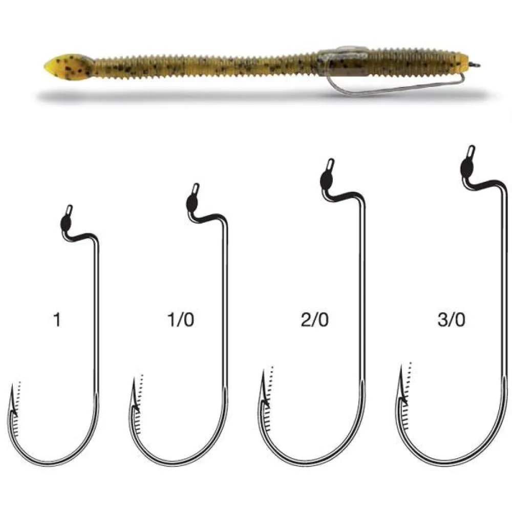 VMC 7347WM Worm Hook Grey | Waveinn