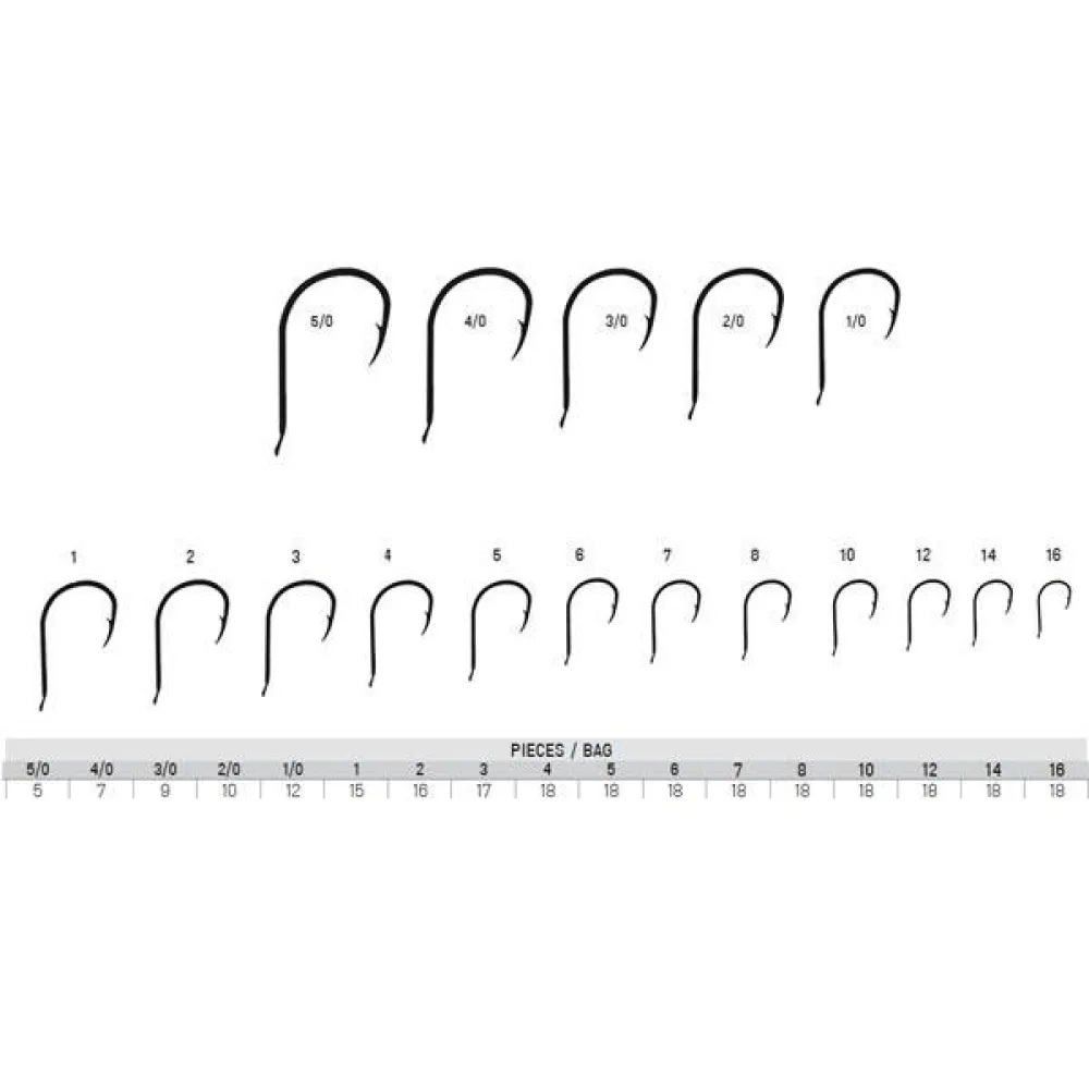 Asari Chinu Laser Carbon barbed spaded hook | Waveinn