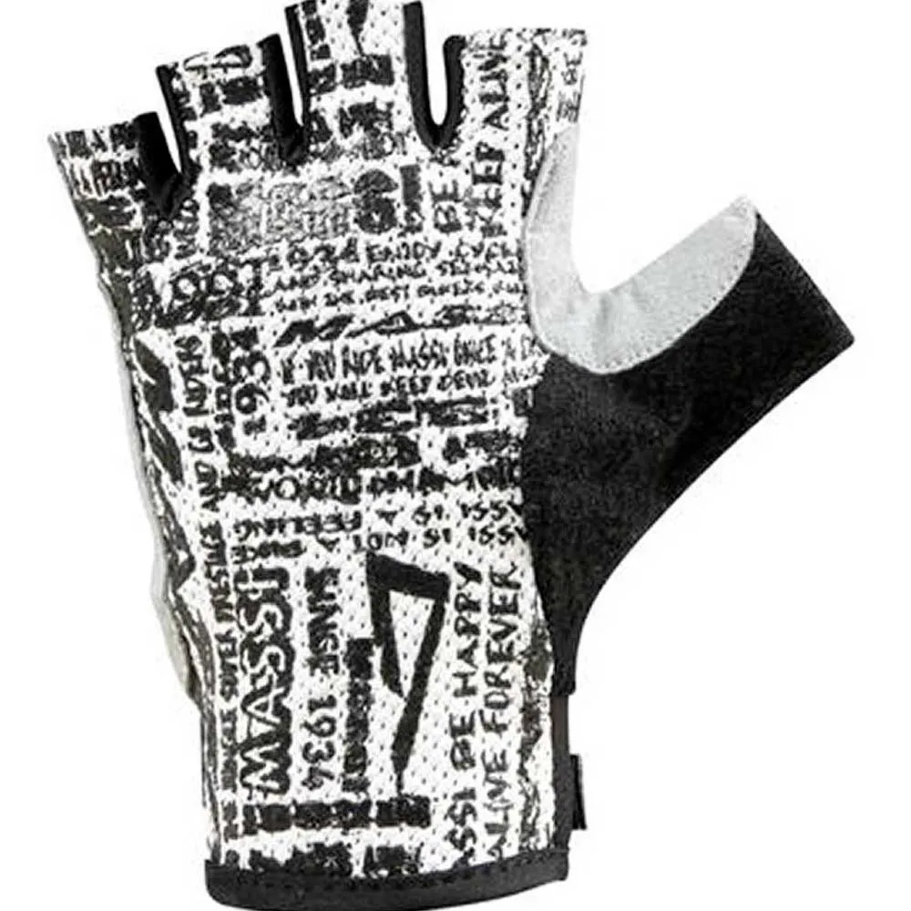 MASSI Graffiti Gloves, White | Bikeinn