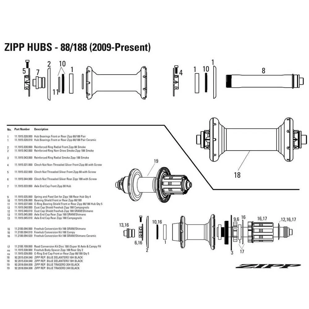 Zipp Axle End Cap Front 88 Hub | Bikeinn
