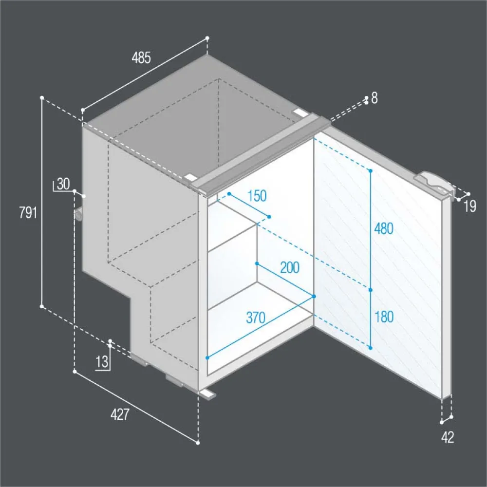 Vitrifrigo C85I Nautic Lock 85L Fridge Schwarz | Waveinn