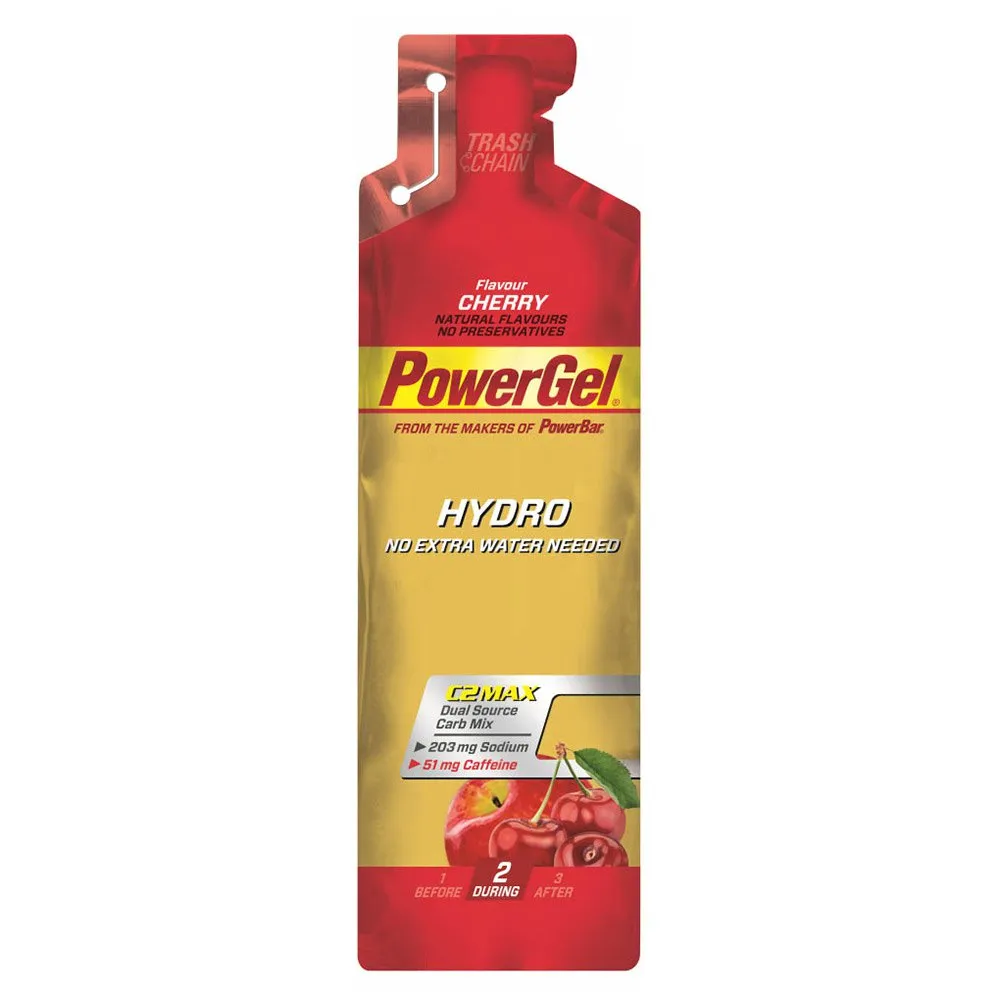 Powerbar PowerGel Hydro 70ml 24 Units Cherry Energy Gels Box, Golden ...