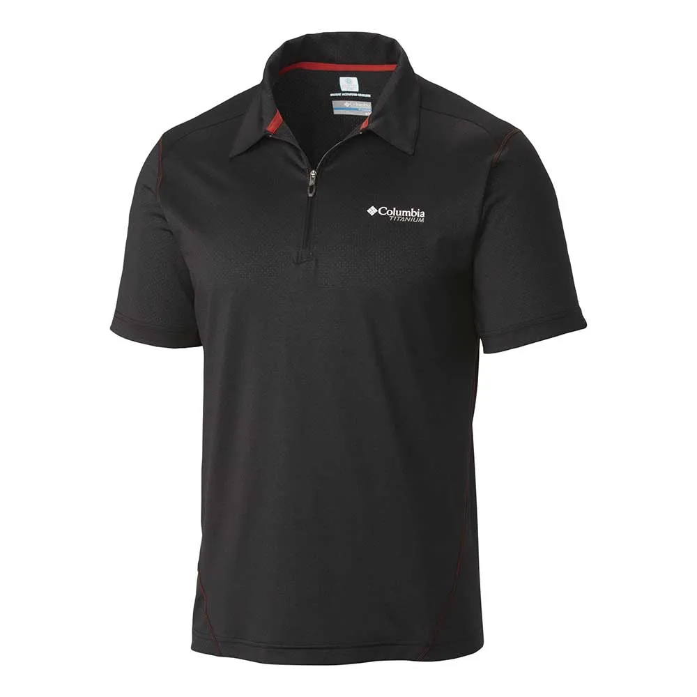 Columbia Polo Manga Corta Titan Ice Negro | Trekkinn
