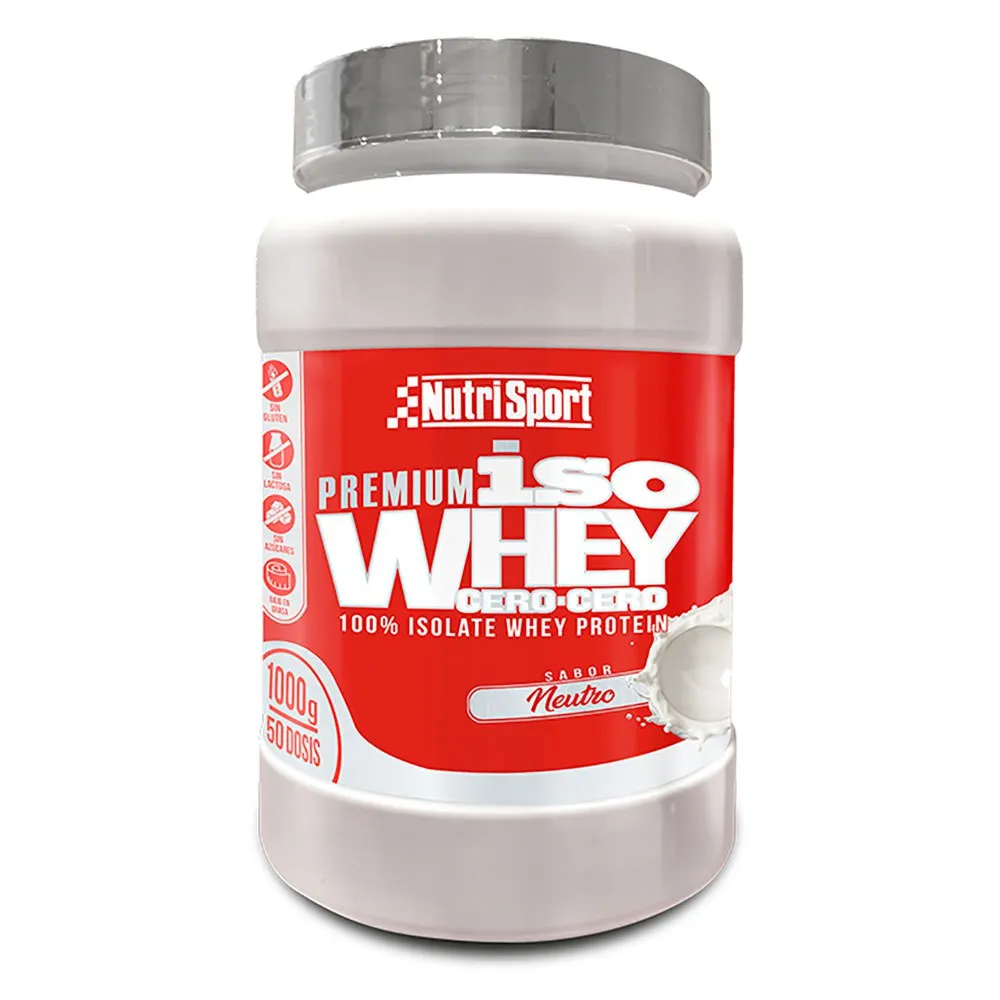 Nutrisport Premium Zero-Zero isolate whey protein neutral flavour 1000g ...