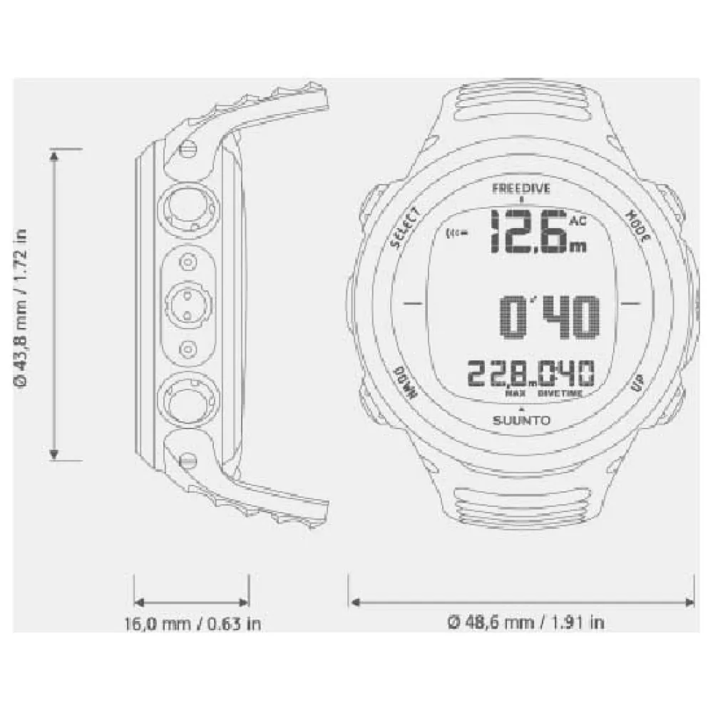 Suunto D4F dive computer Black | Diveinn