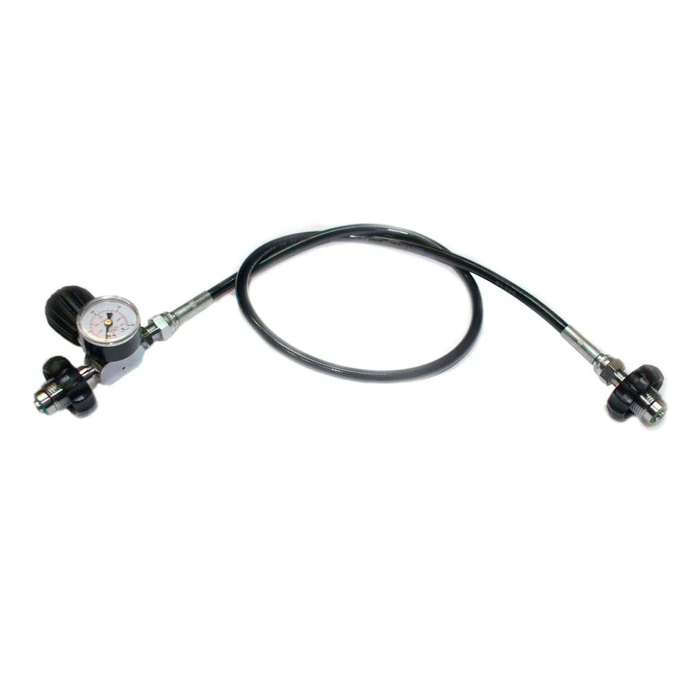 Metalsub Air Equalizer DIN 200/300 With Manometer Black | Diveinn