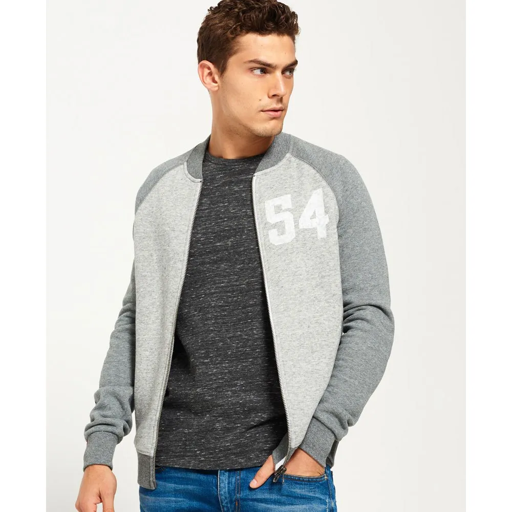Superdry Trackster Baseball Jacket Grey | Dressinn