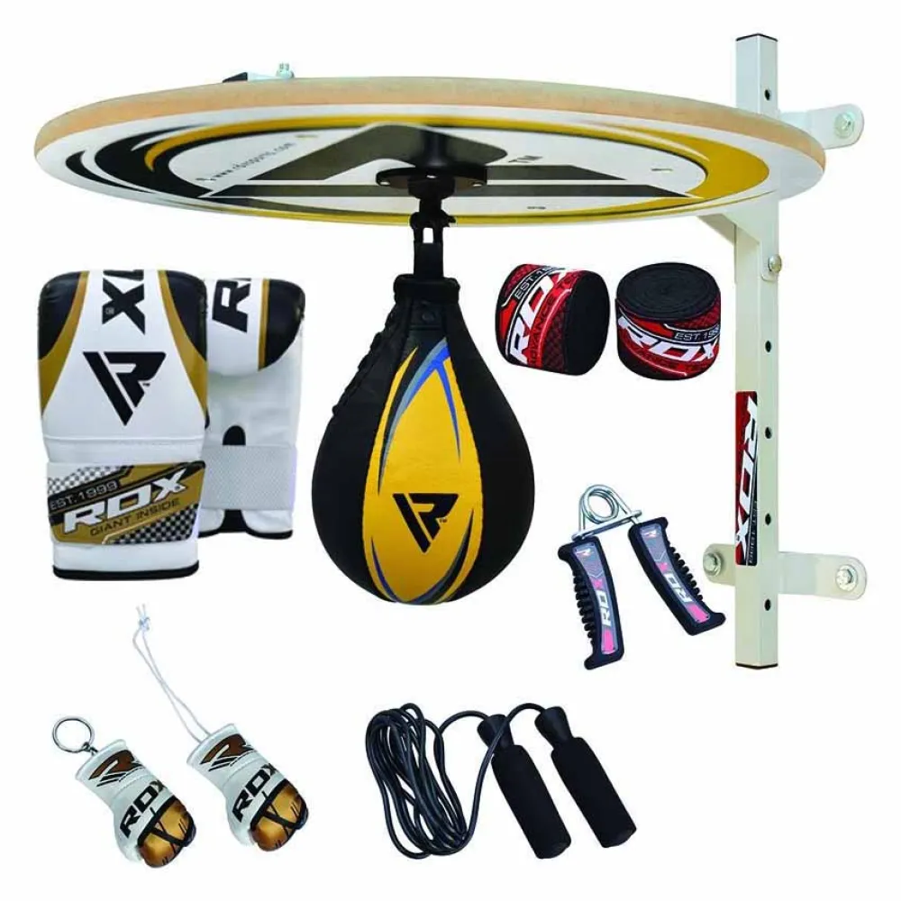 RDX Sports Speed Ball Stand 12 Pc Reg With Ball Yellow | Traininn