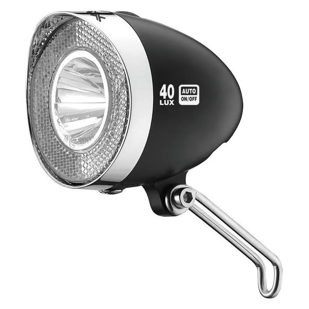 XLC Retro CL-D04 Dynamo Front Light, Silver | Bikeinn