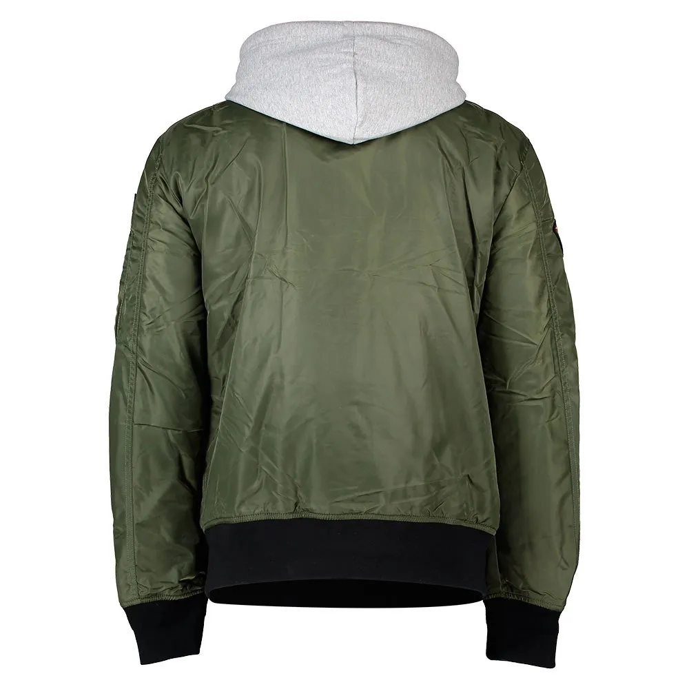Superdry Patch Rookie Flight Bomber Jacket Green | Dressinn