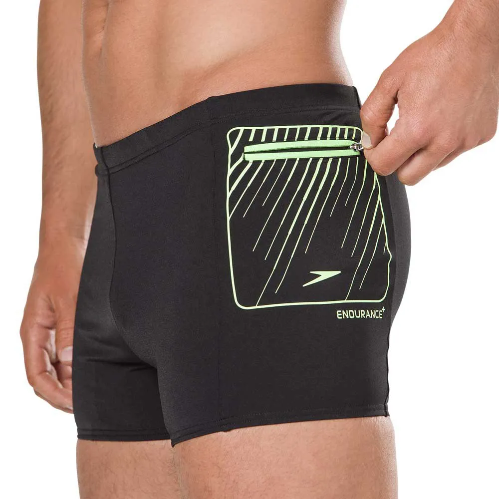 Speedo Contrast Pocket Swim Boxer Black | Swiminn