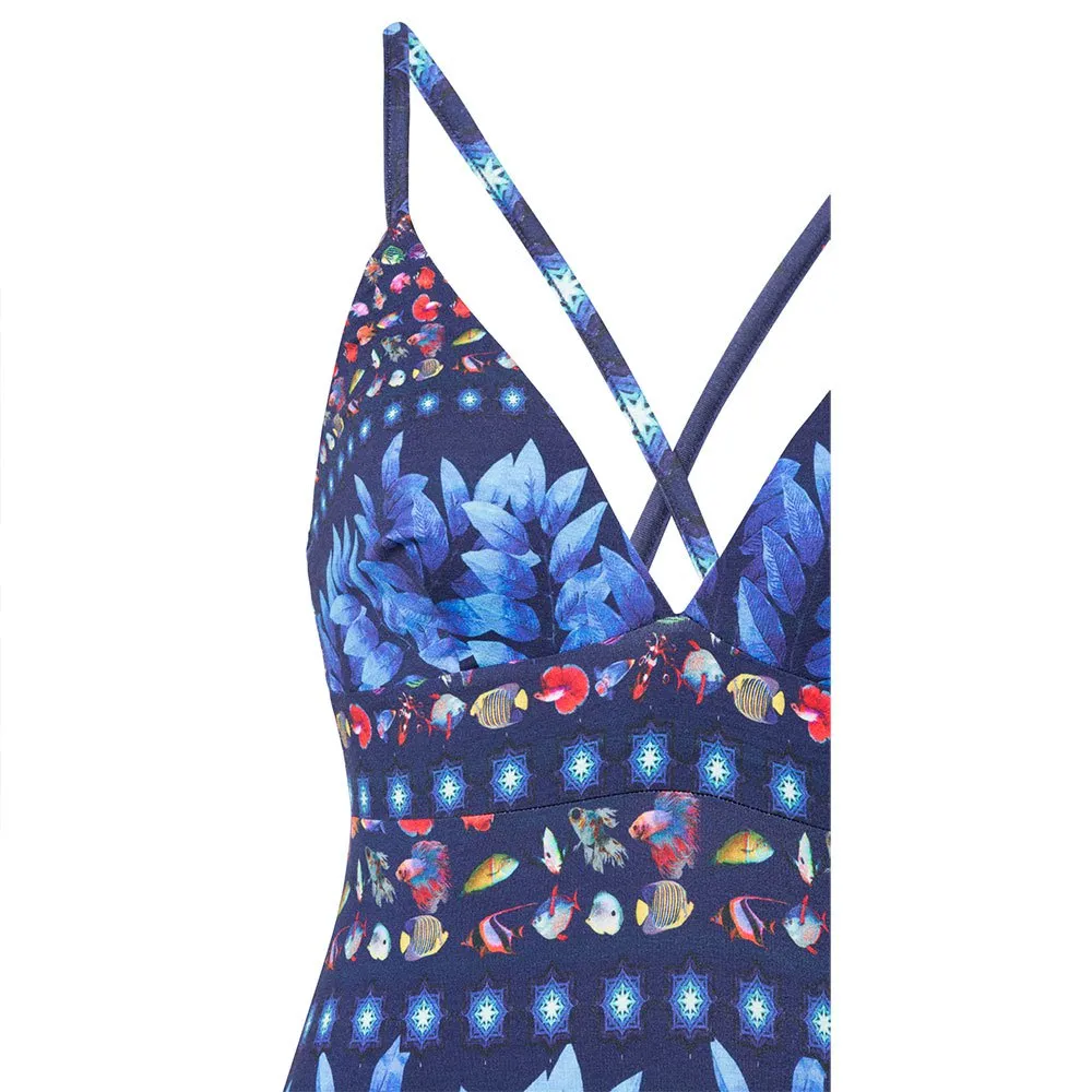 Desigual Greta Long Dress Blue | Dressinn