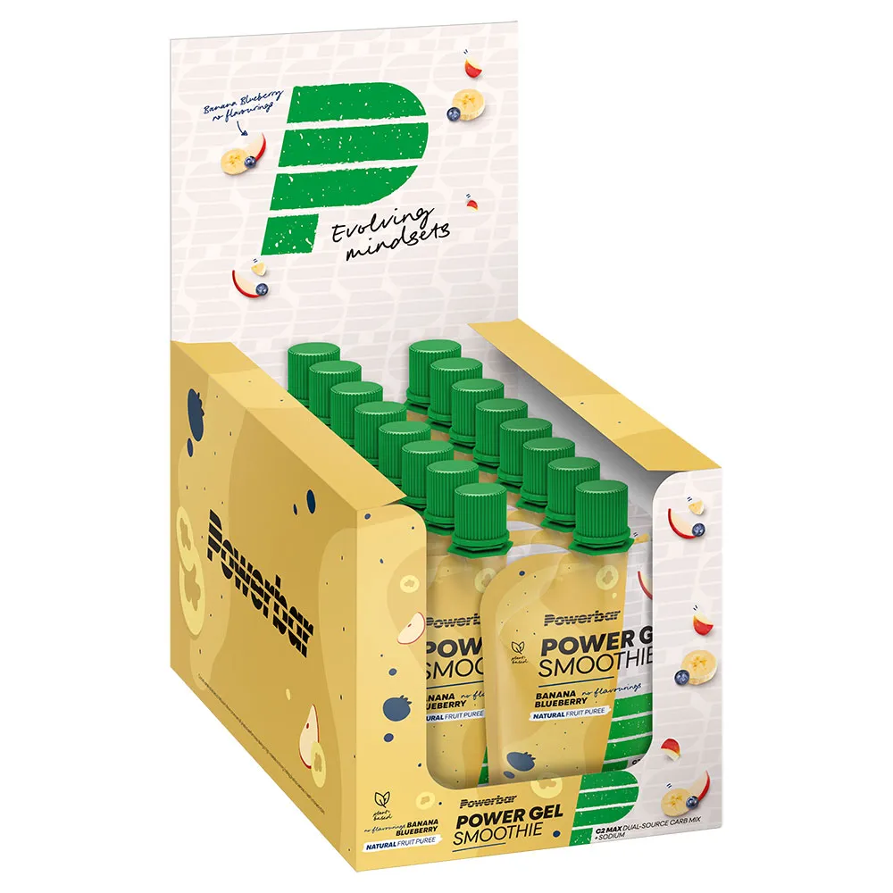 Powerbar PowerGel Smoothie 90g 16 Units Banana&Blueberry Energy Gels ...