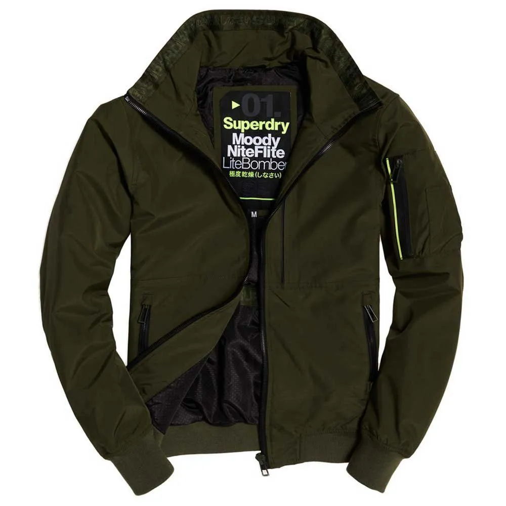 Superdry Moody Light Bomber Jacket Green | Dressinn