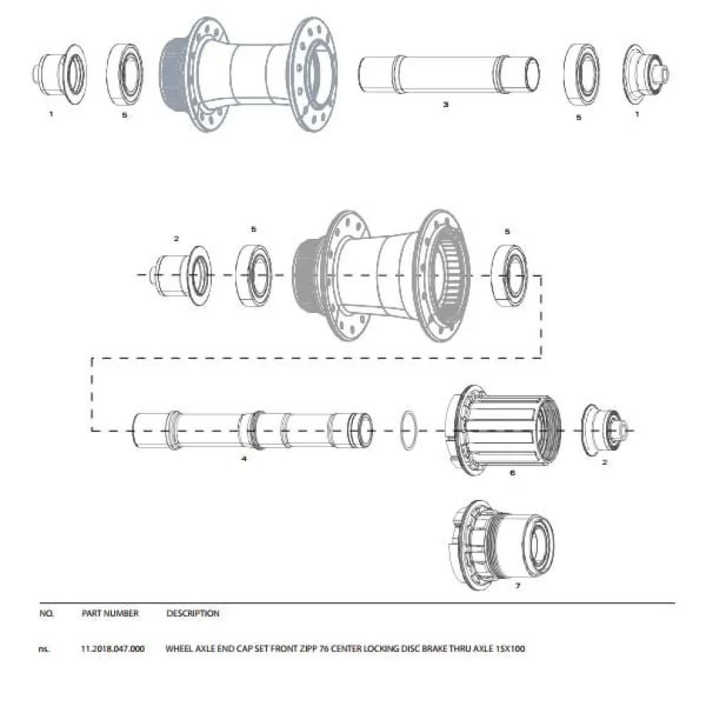 Zipp 76 Front Hub End Cap Set, Black | Bikeinn