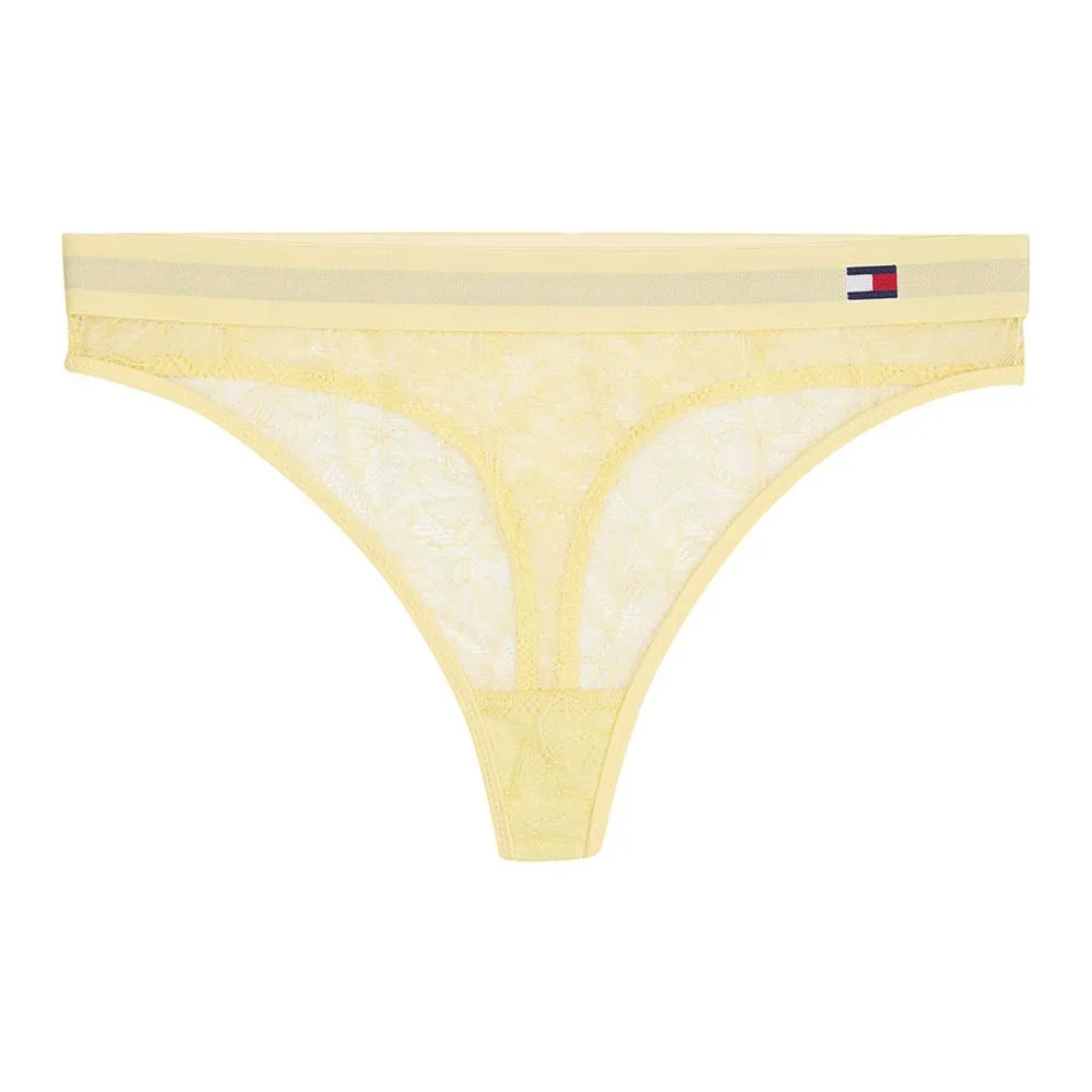 Tommy hilfiger High-Cut Leg Lace Thong Amarillo | Dressinn