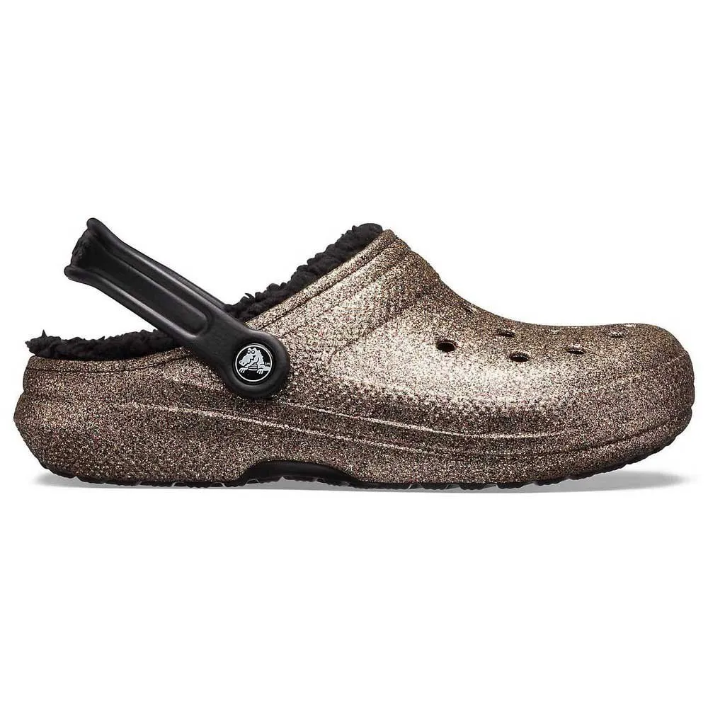 Crocs Tamancos Classic Glitter Lined Dourado | Xtremeinn Clogs