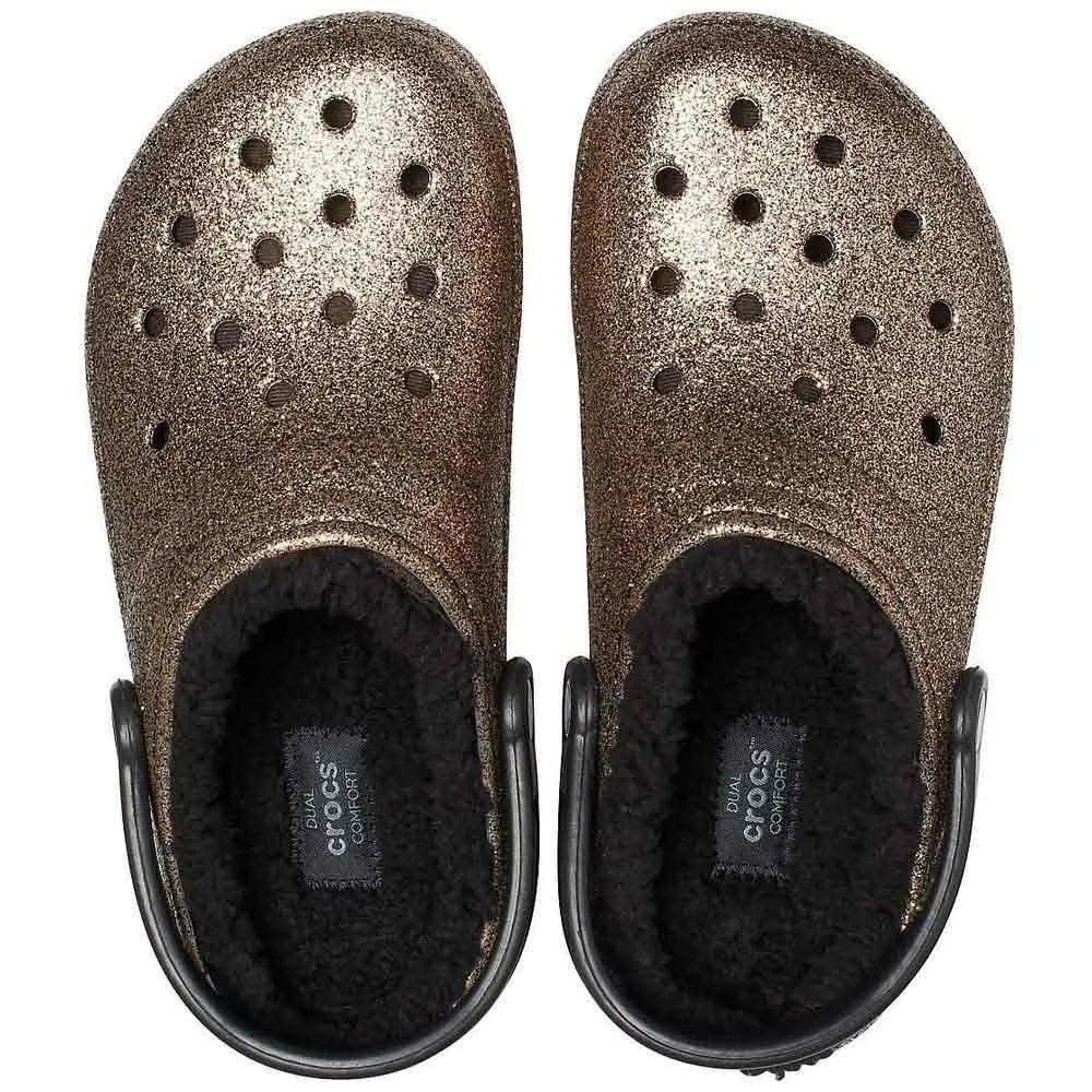 Crocs Tamancos Classic Glitter Lined Dourado | Xtremeinn Clogs