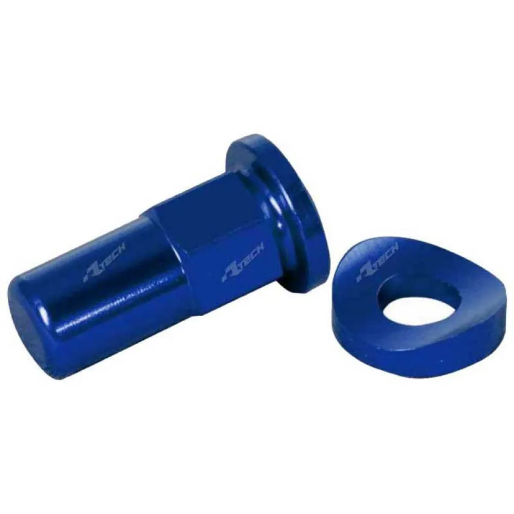 Geco M8 Set Ring Lock Spacers And Nut Stopper Blue | Motardinn