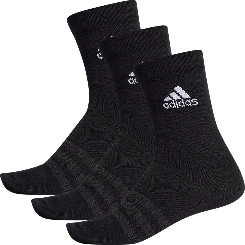 adidas Light Crew socks 3 pairs Black | Dressinn