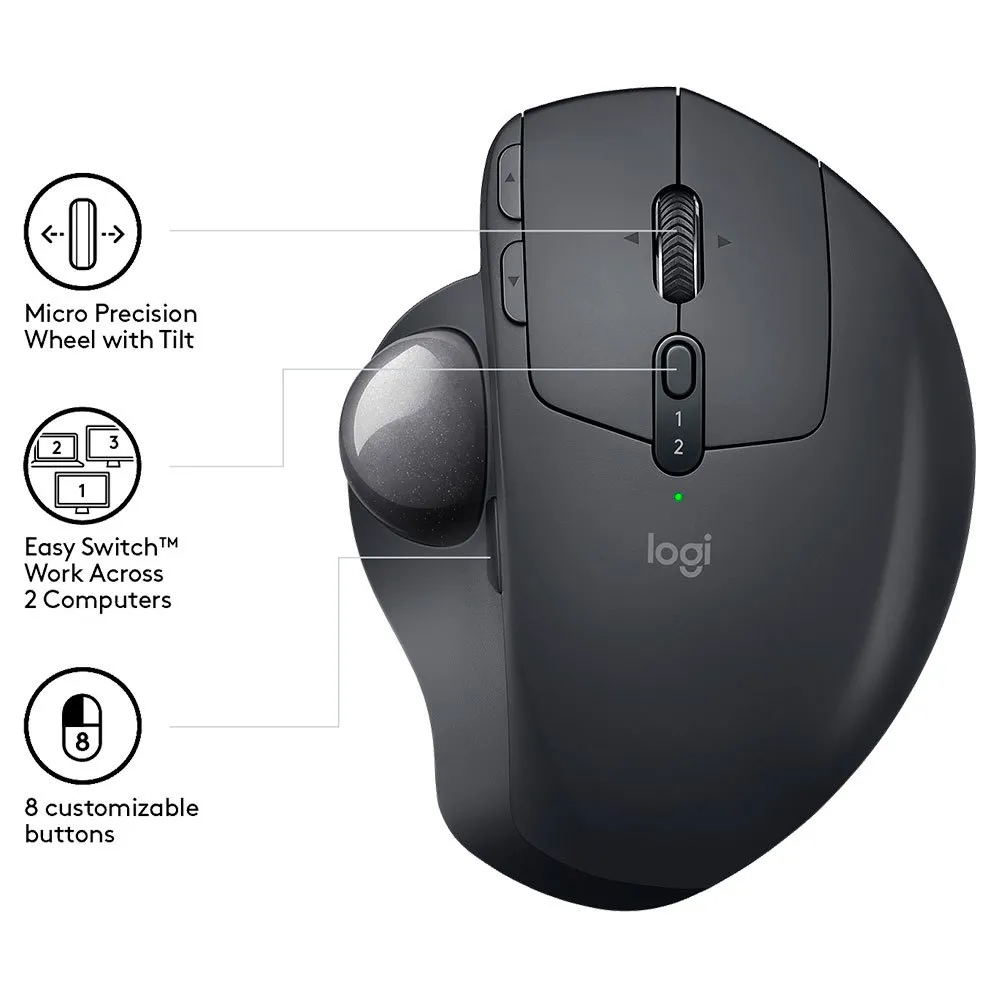 Logitech MX Ergo wireless mouse Black | Techinn