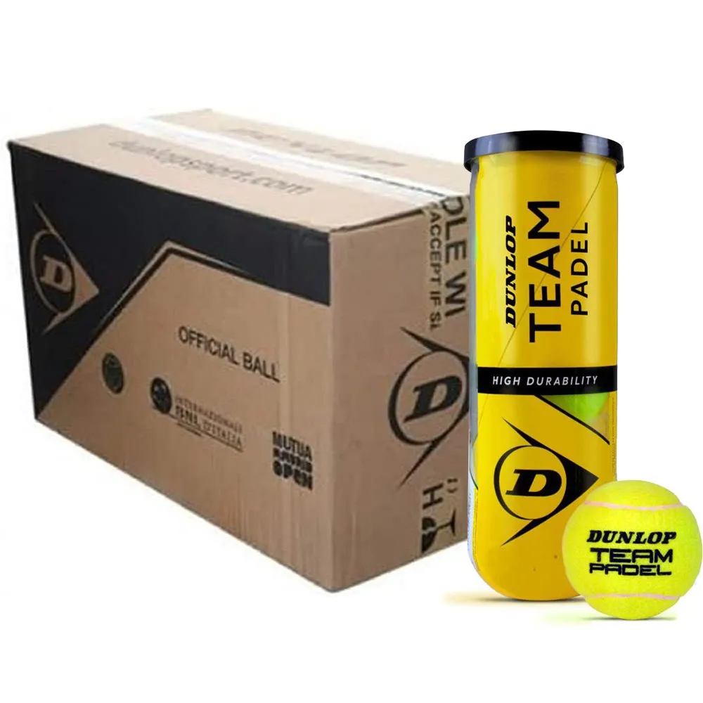 Dunlop Team Padel Padel Balls Box Yellow | Smashinn