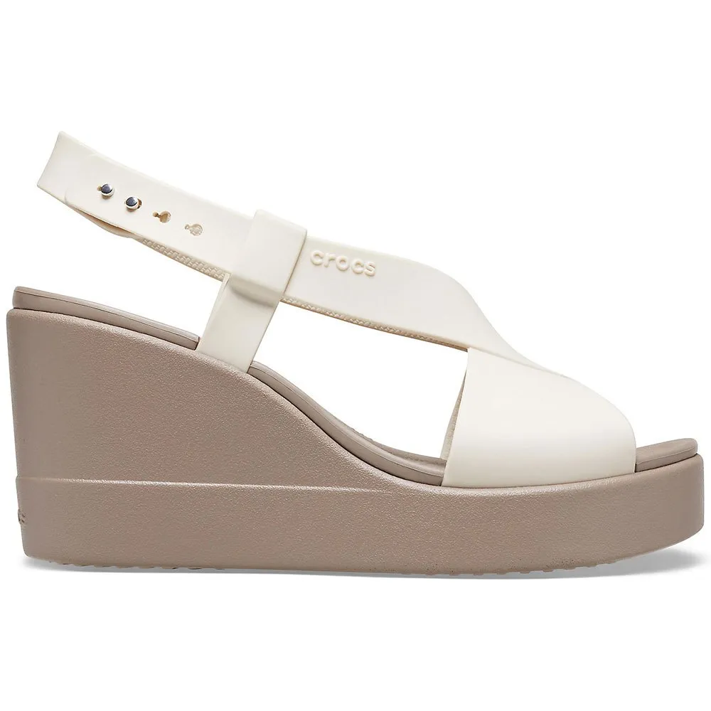 Crocs Brooklyn High Wedge Sandals White | Dressinn