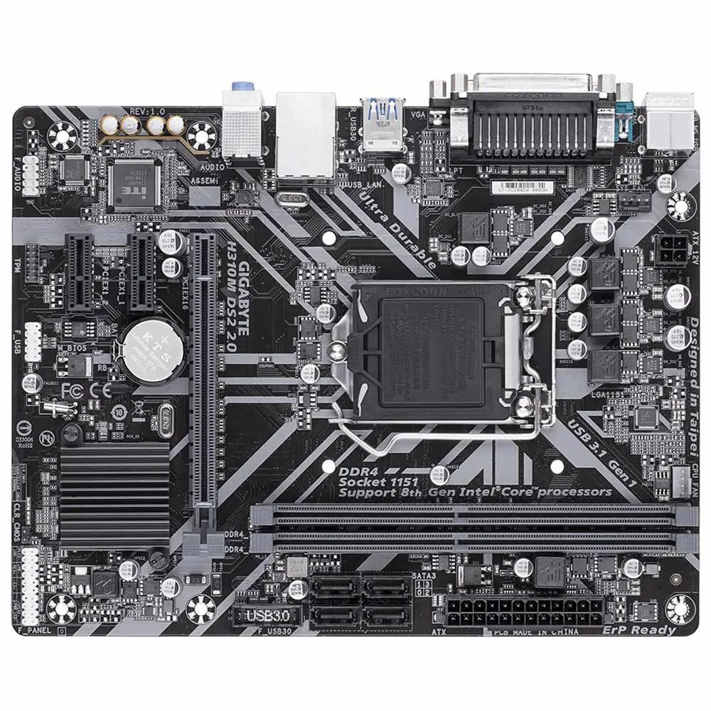 Gigabyte H310M DS2 2.0 Motherboard Black | Techinn