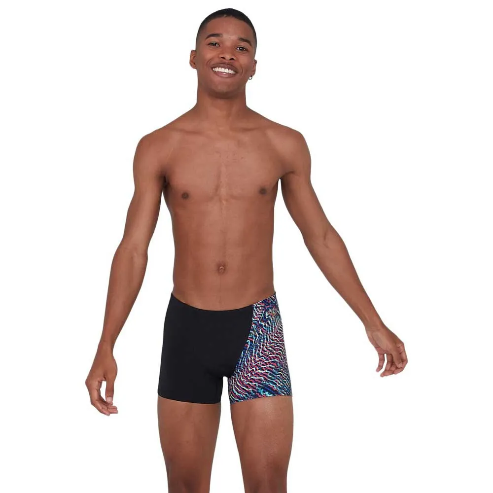 Speedo Allover Digital V Swim Boxer Black | Swiminn
