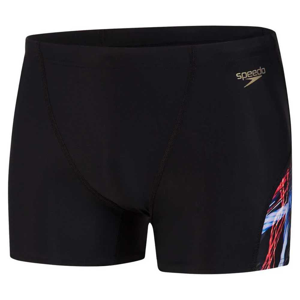 Speedo Allover Digital V Swim Boxer Black | Swiminn
