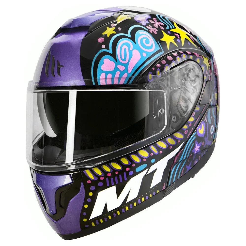 MT Helmets Atom SV AXA modular helmet Black | Motardinn