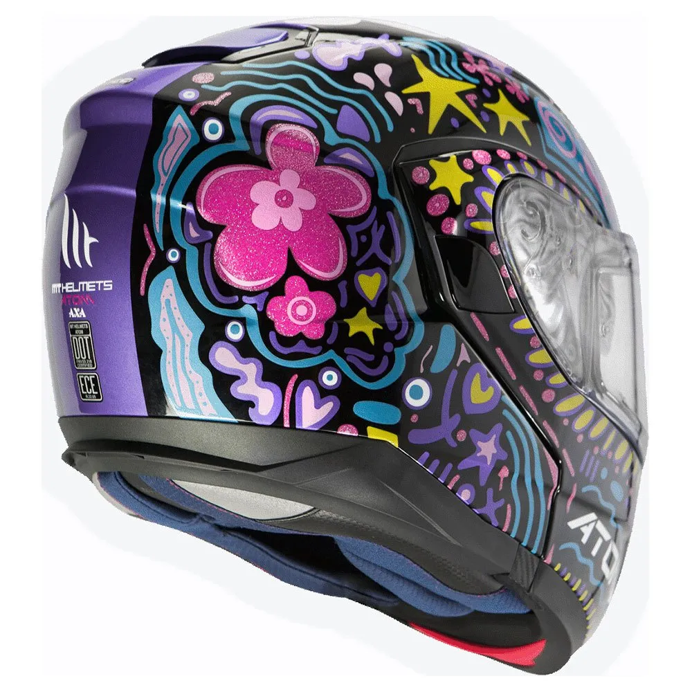 MT Helmets Atom SV AXA modular helmet Black | Motardinn