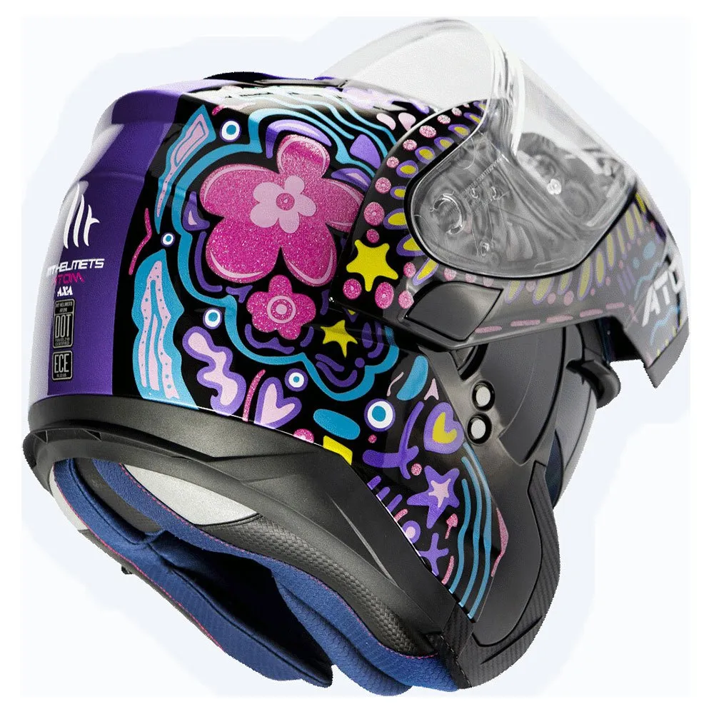 MT Helmets Atom SV AXA modular helmet Black | Motardinn