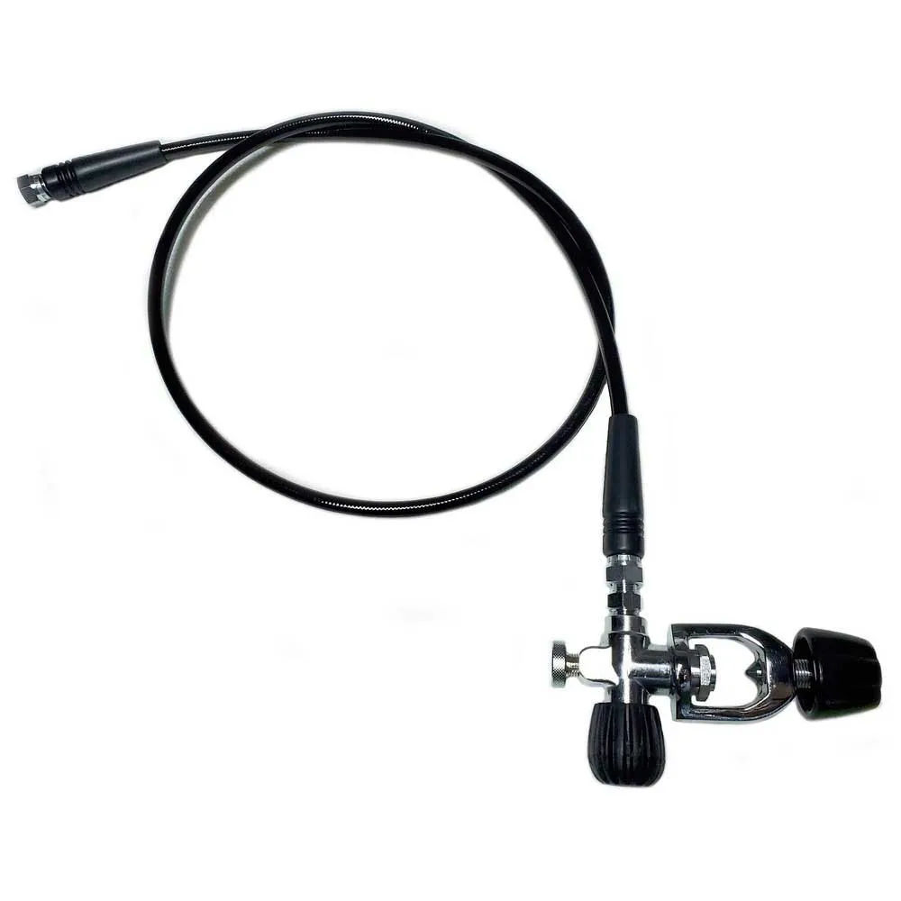 Metalsub Compressor Hose With INT Valve 1/4´´ BSP Female Black| Diveinn