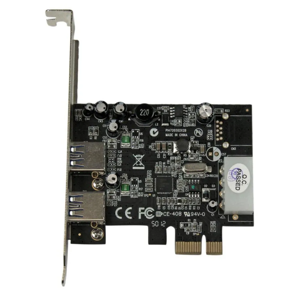 Startech 2 Port PCIe USB 3.0 Card with UASP Silver | Techinn