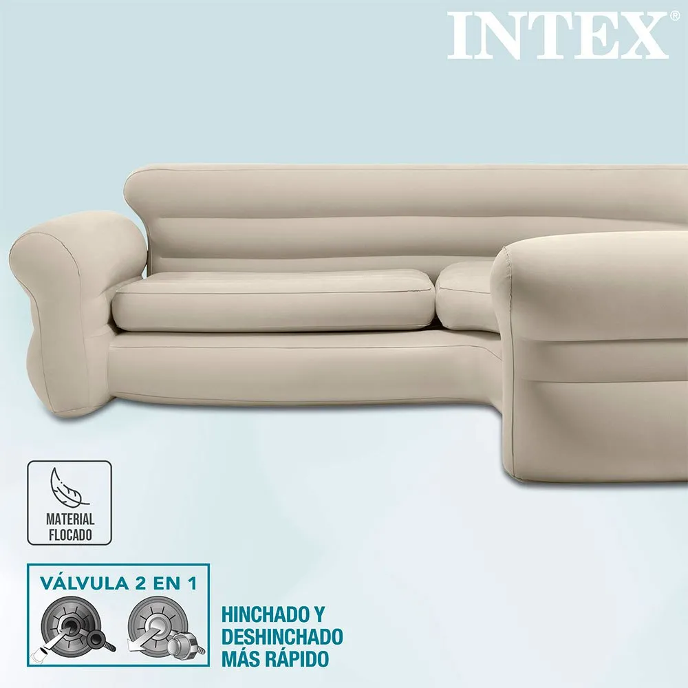 Intex Indoor Corner Infl sohva Beige | Trekkinn