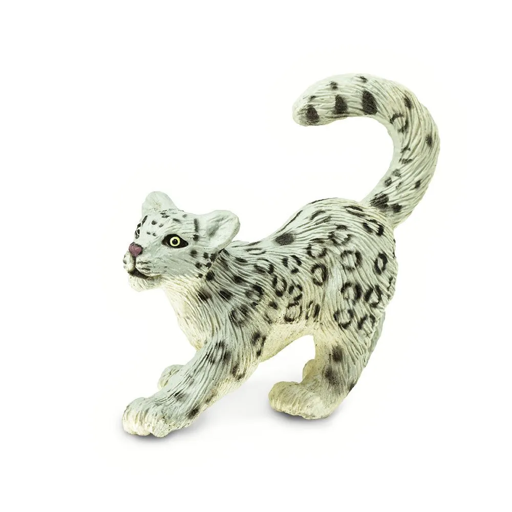 Safari ltd Snow Leopard Cub Figure White | Kidinn