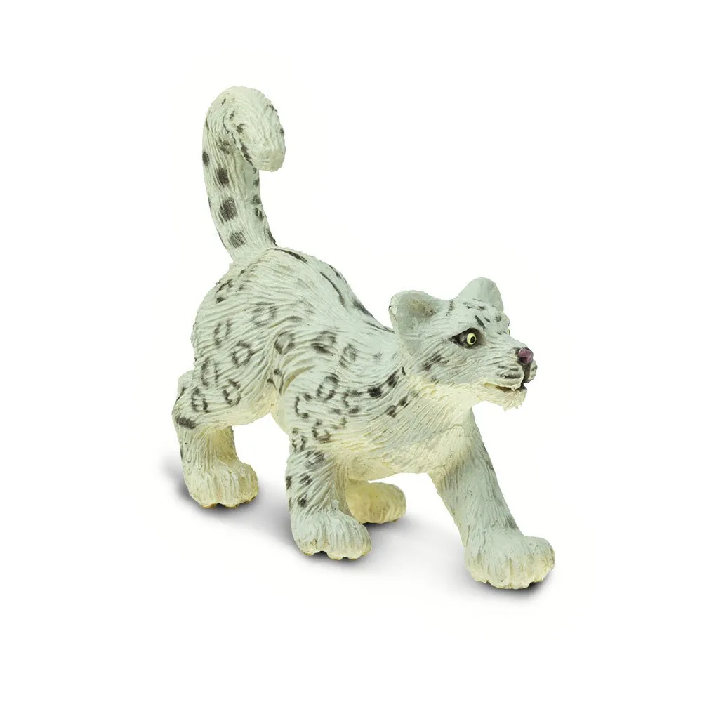 Safari ltd Snow Leopard Cub Figure White | Kidinn