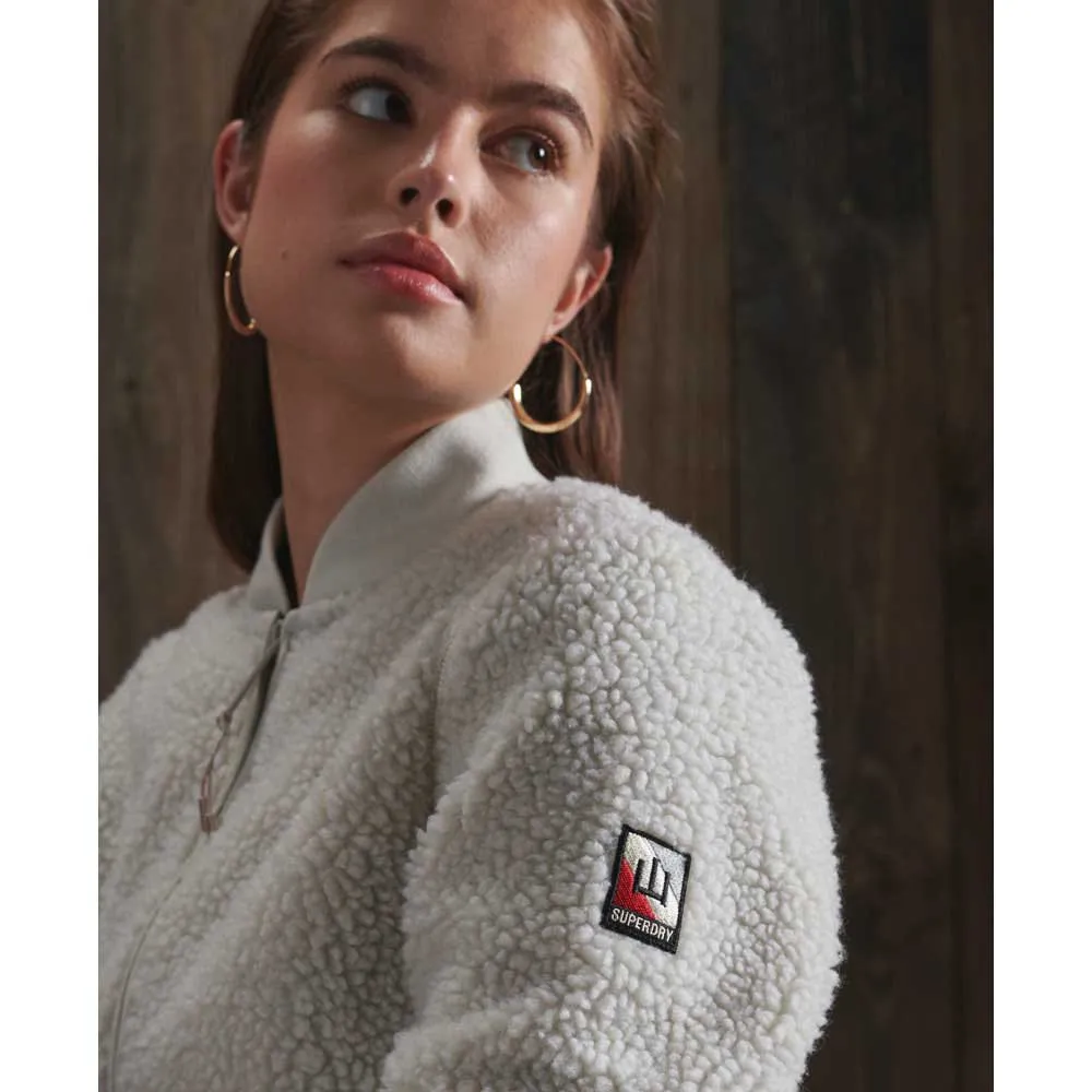 Superdry Storm Preppy Bomber Full Zip Sweatshirt Grey | Dressinn