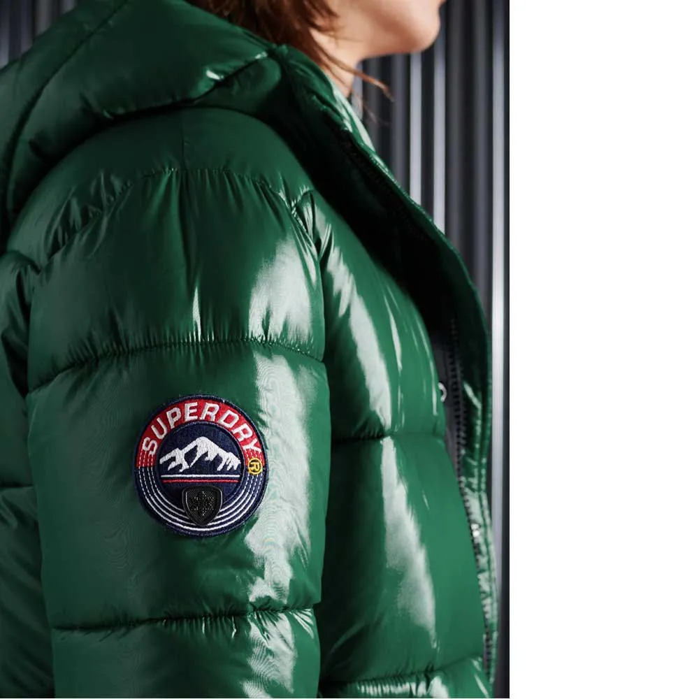 Superdry High Shine Padded jacket Green | Dressinn