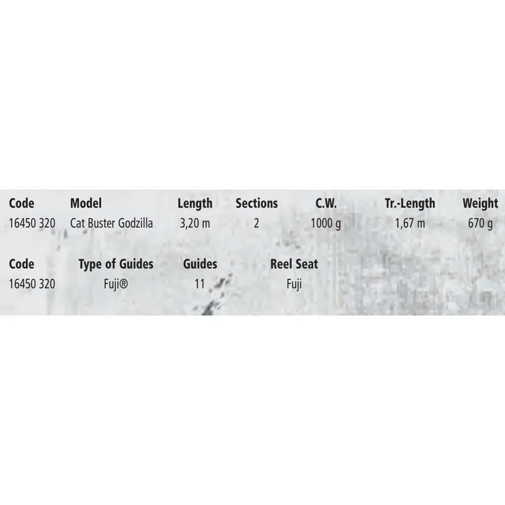 Black cat Buster Godzilla Catfish Rod | Waveinn