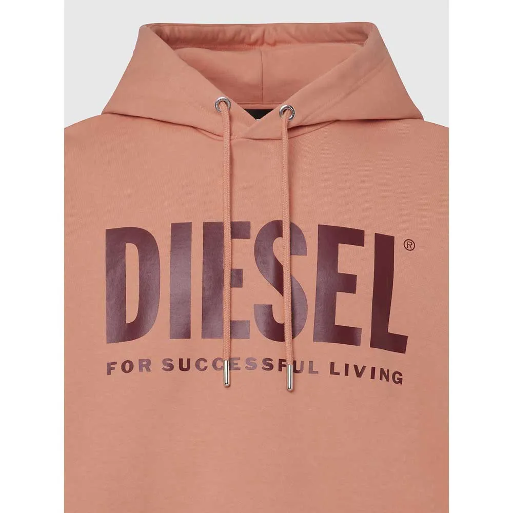 Diesel Division Logo Hoodie Pink | Dressinn