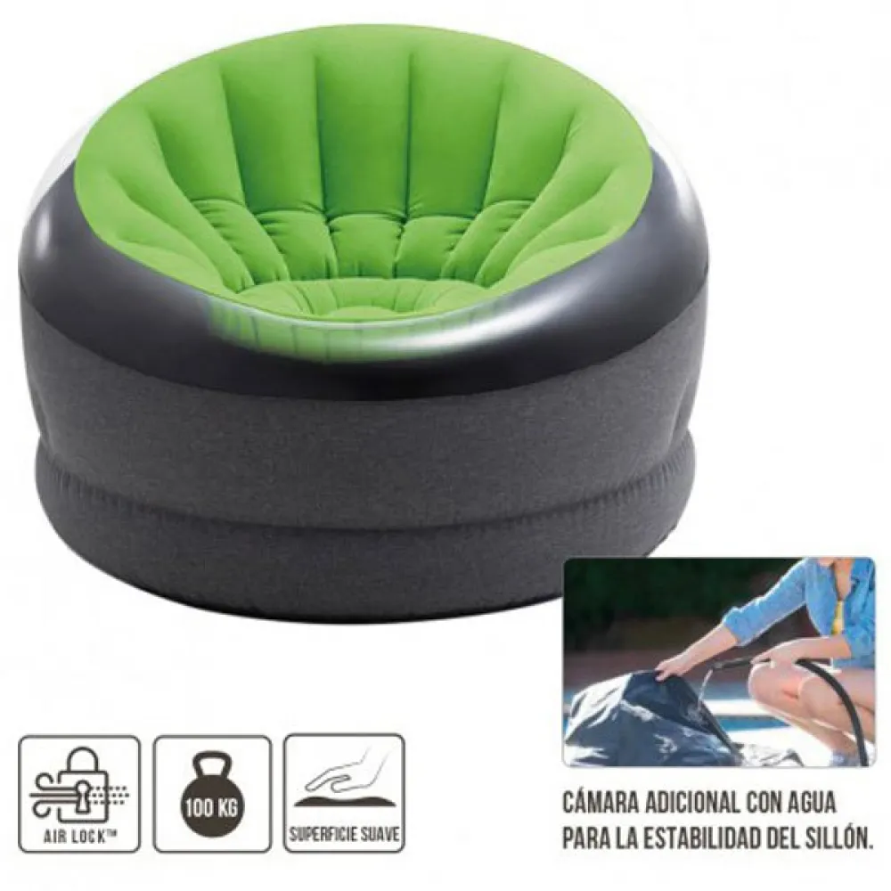 Intex Inflatable Armchair Black | Swiminn