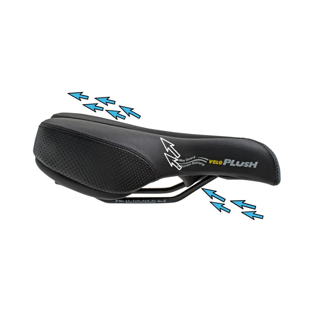 Velo Basic Deep Channel Saddle, Black | Bikeinn