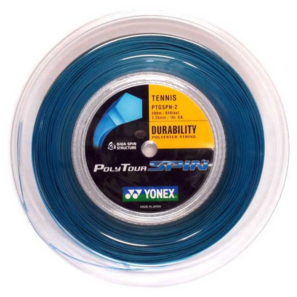Yonex Polyour Spin 200 m Tennis Reel String Blue | Smashinn