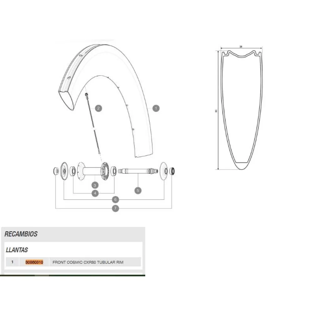 Mavic CXR Ultimate 80 Tubular Front Rim | Bikeinn