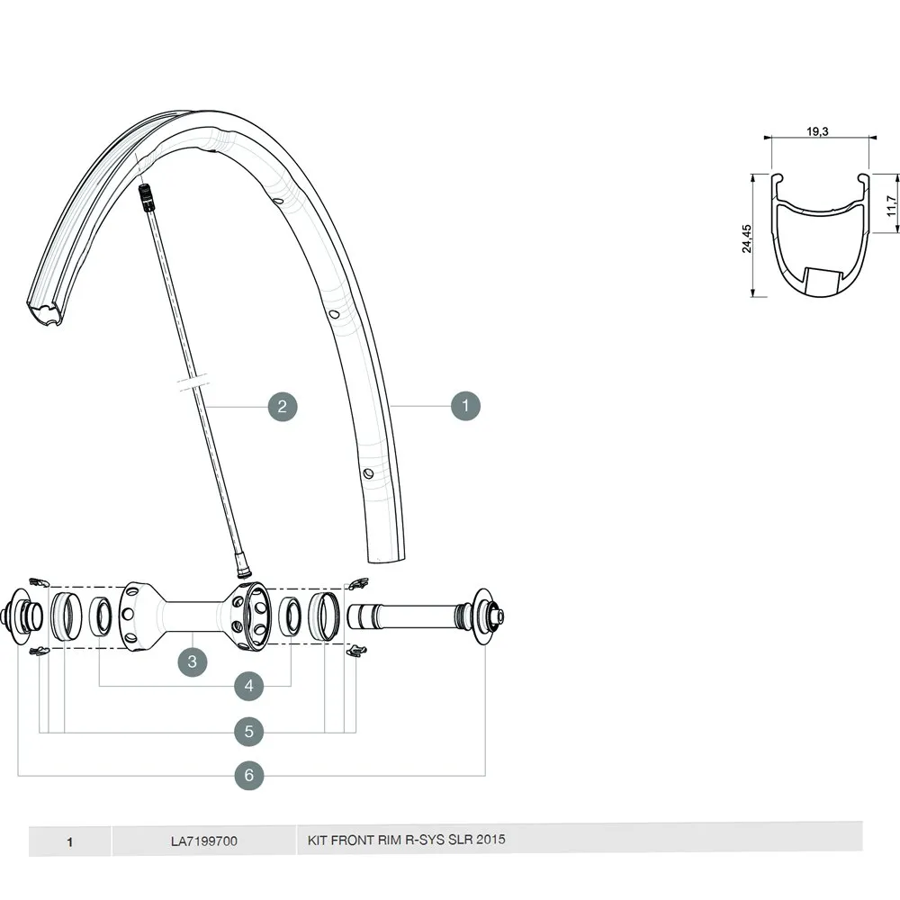 Mavic R-Sys SLR Front Rim kit, Black | Bikeinn