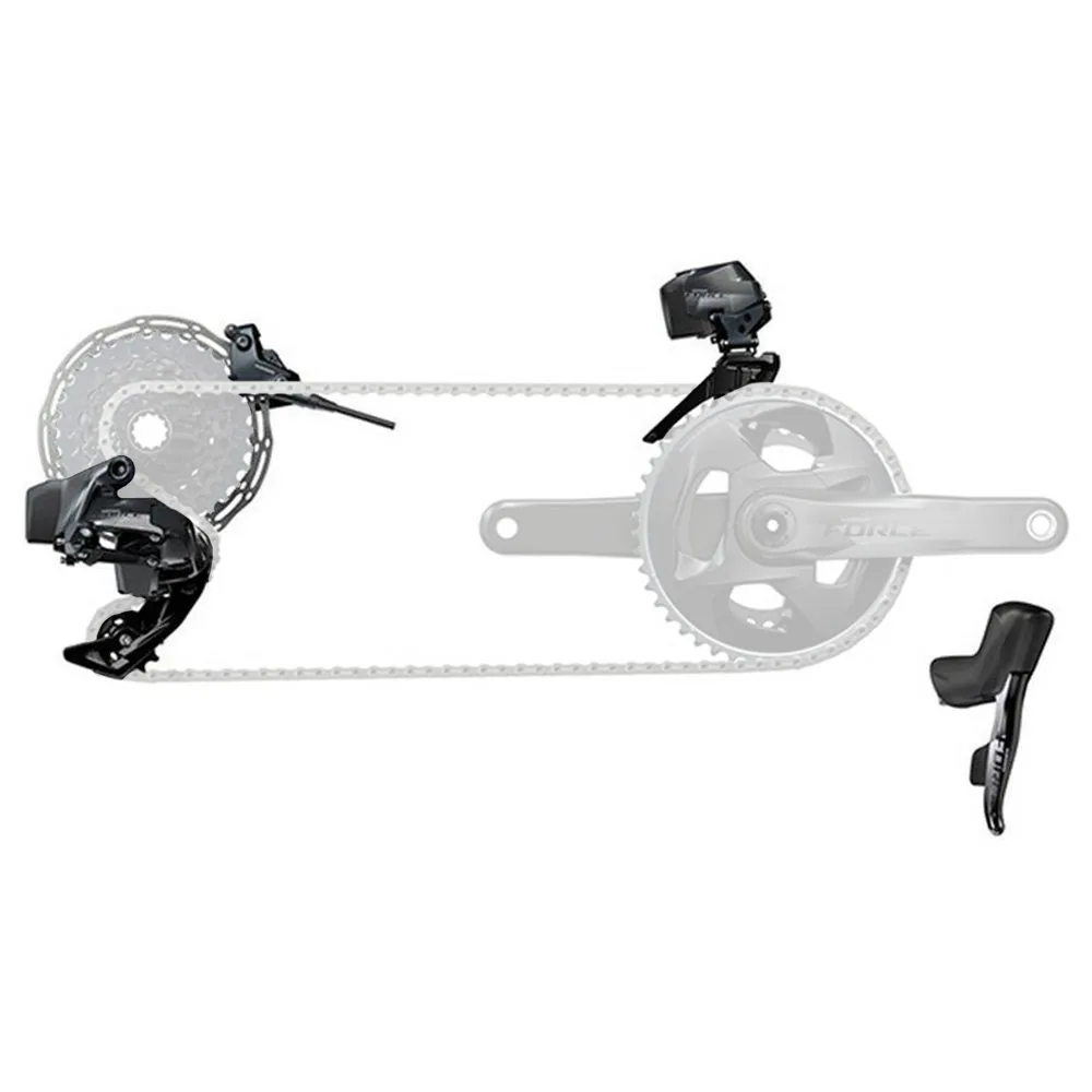 Sram Force E-Tap AXS 2X D1 HRD FM groupset, Black | Bikeinn