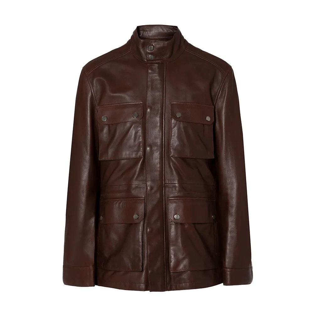 Hackett AML Nappa Field jacket Brown | Dressinn