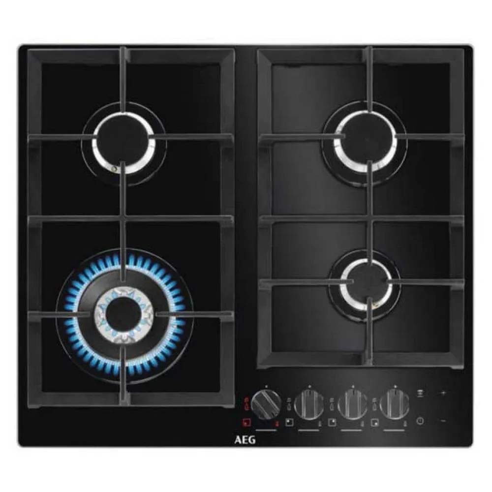 Aeg HKB64540NB 60 cm Gas Hob Black | Techinn